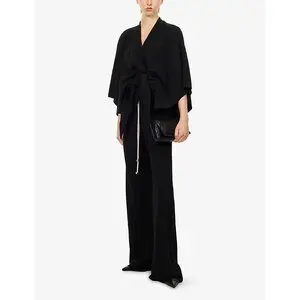 Rick Owens Half-moon Tie Woven Top