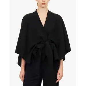 Rick Owens Half-moon Tie Woven Top