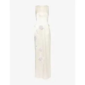 Huishan Zhang Rosa Floral-embellished Gown