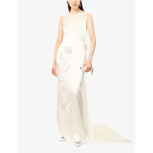 Huishan Zhang Rosa Floral-embellished Gown