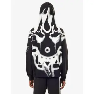ADIDAS Y-3 Graphic-print Zip-up Cotton Hoody