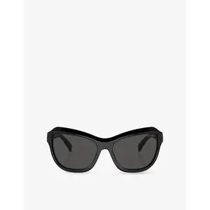 Prada Butterfly-frame Acetate Sunglasses - Black