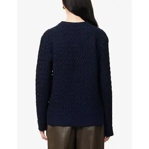 Bottega Veneta Intrecciato Wool Jumper - Midnight Blue