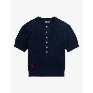 Polo Ralph Lauren Cable-knitted Cotton Jumper - Hunter Navy