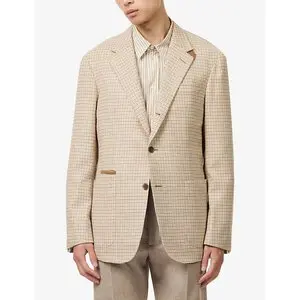 Dunhill Houndstooth Single-breasted Wool Jacket