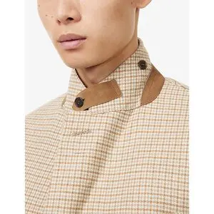 Dunhill Houndstooth Single-breasted Wool Jacket