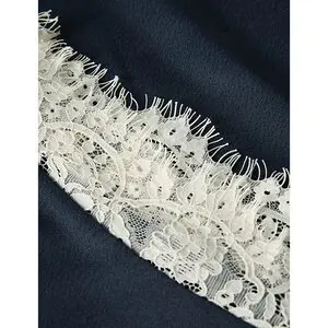 Whistles V-neck Lace-trim Satin Top