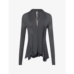 OUDE WAAG Ribbed Knitted Cardigan With Fishtail Hem