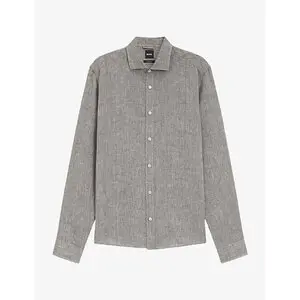 BOSS Regular-fit Long-sleeve Linen Shirt