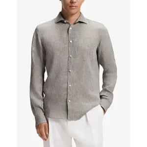 BOSS Regular-fit Long-sleeve Linen Shirt
