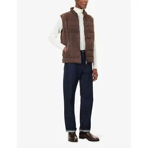 Corneliani Reversible Padded Suede Gilet