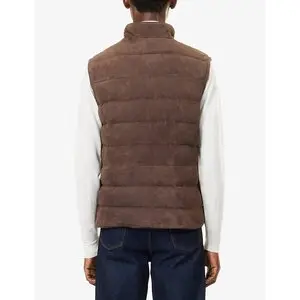 Corneliani Reversible Padded Suede Gilet