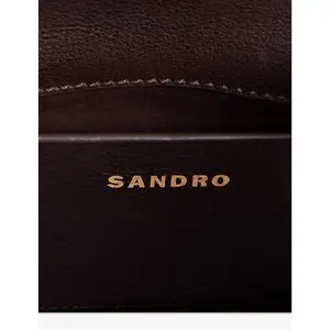 Sandro Le Mambo Small Leather Shoulder Bag - Brown