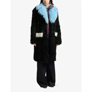 Marni Long Contrast Lamb-shearling Jacket