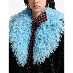 Marni Long Contrast Lamb-shearling Jacket