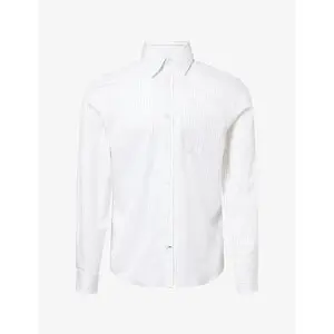 Dunhill Stripe-print Pointed-collar Cotton Shirt