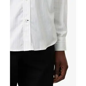 Dunhill Stripe-print Pointed-collar Cotton Shirt