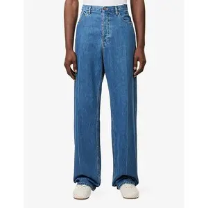 Valentino Garavani Straight-leg Washed Denim Jeans