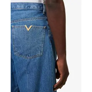 Valentino Garavani Straight-leg Washed Denim Jeans