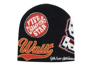SP5DER District Varsity Skully Beanie - Black