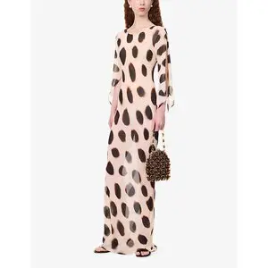 RAT AND BOA Raina Printed Crepe Maxi Dress