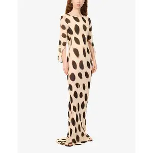 RAT AND BOA Raina Printed Crepe Maxi Dress