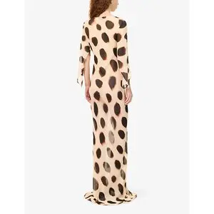 RAT AND BOA Raina Printed Crepe Maxi Dress