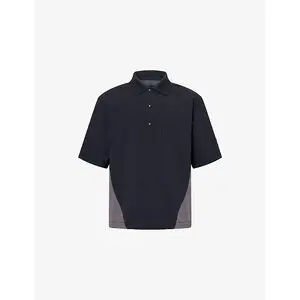 MANORS Shooter Branded Stretch-woven Polo Shirt - Black