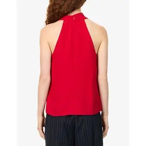 ME+EM V-neck Silk Camisole Top With Neck Tie