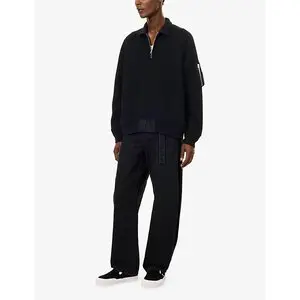 Sacai Patch-pocket 1/4 Zip Cotton-blend Sweatshirt