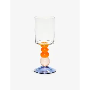GATHER GLASS Miami Wine Glass - Orange Wave