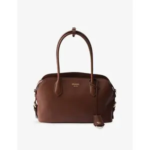 Prada Medium Leather Tote Bag - Brown
