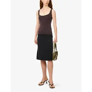 PEACHY DEN Stretch Vest - Chocolate