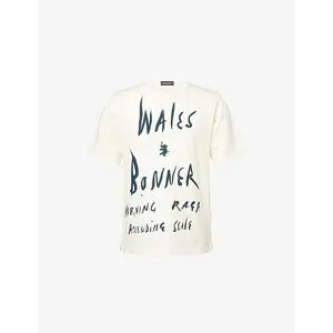 WALES BONNER Raga Text-print Cotton T-shirt