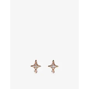 OFA 18ct Gold And Diamond Hoop Earrings - Rose