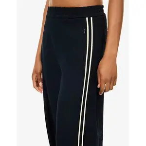 ME+EM Side-stripe Barrel-leg Jersey Trousers