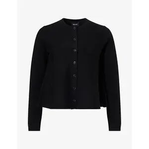 ME+EM Button-through Wool-blend Cardigan - Black