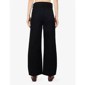 FRAME The Bow Crop Curved-leg Denim Jeans