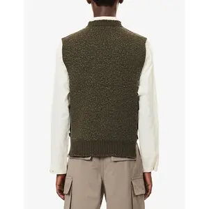 CRAIG GREEN Blanket V-neck Merino-wool And Cotton-blend Vest