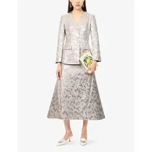 Huishan Zhang Brynn Floral-pattern Jacquard Jacket