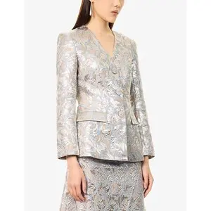 Huishan Zhang Brynn Floral-pattern Jacquard Jacket
