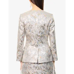 Huishan Zhang Brynn Floral-pattern Jacquard Jacket