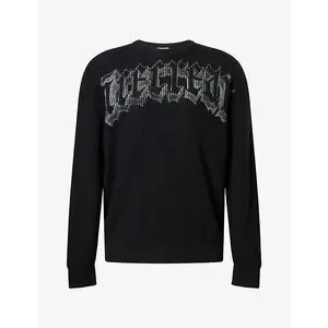 ICECREAM Gothic Logo-print Waffle Knit Top