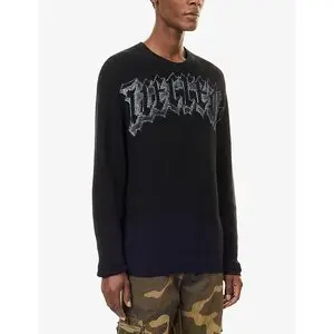 ICECREAM Gothic Logo-print Waffle Knit Top