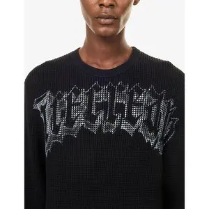 ICECREAM Gothic Logo-print Waffle Knit Top