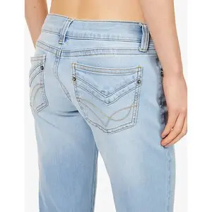 JADED LONDON Low-rise Skinny Bootcut Jeans - Blue