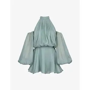House Of Cb Chantelle Halterneck Mini Dress - Jade