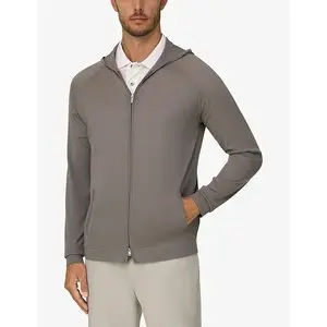 Boggi Milano Hooded Full-zip Merino-wool Sweatshirt Xxl