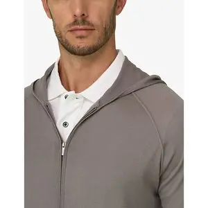 Boggi Milano Hooded Full-zip Merino-wool Sweatshirt Xxl