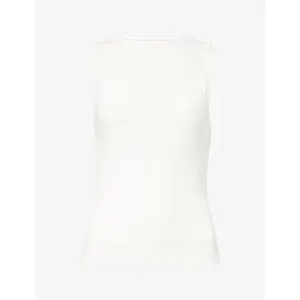 Dissh Amara Rib-knit Cotton-blend Tank Top - White